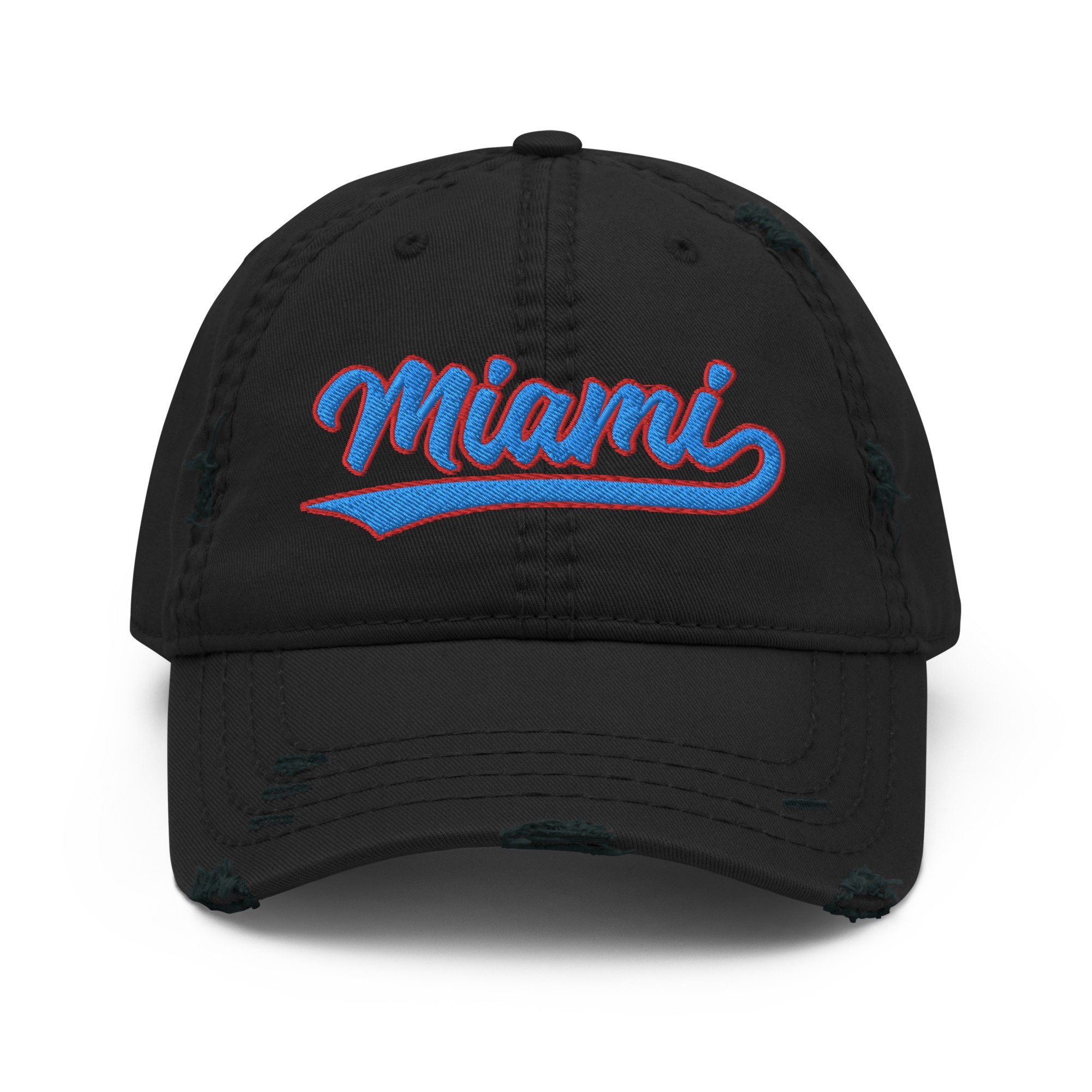 Vintage Miami Script Distressed Miami Baseball Hat Dad Cap - Etsy