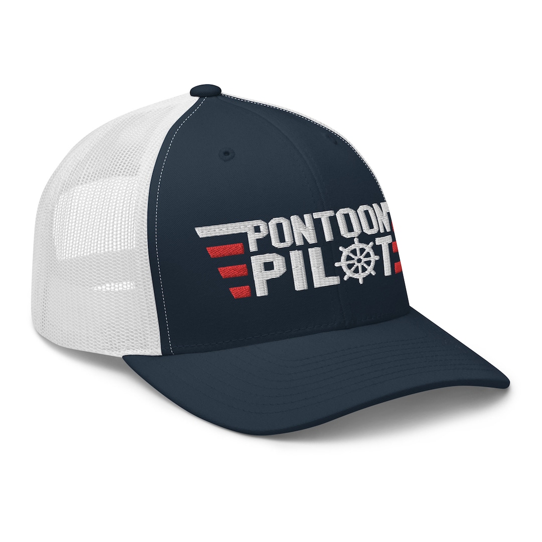 Pontoon Boat Pilot Funny Pontoon Boating Captain Trucker Hat Cap - Etsy