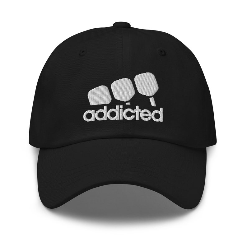 Addicted Pickleball Hat Pickle Ball Lover Addict Logo Baseball Hat Dad ...