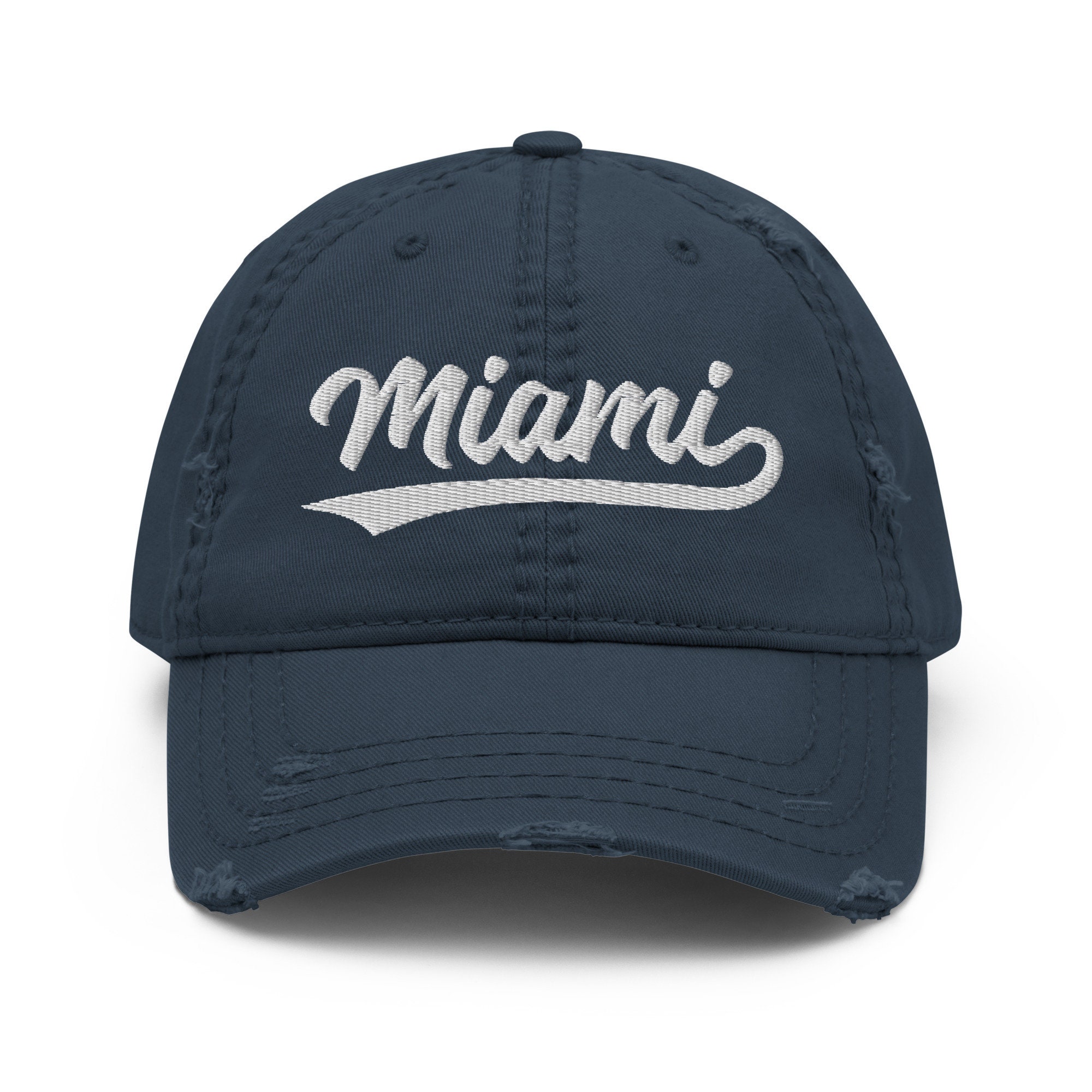 Vintage Miami Script Distressed Miami Baseball Hat Dad Cap - Etsy