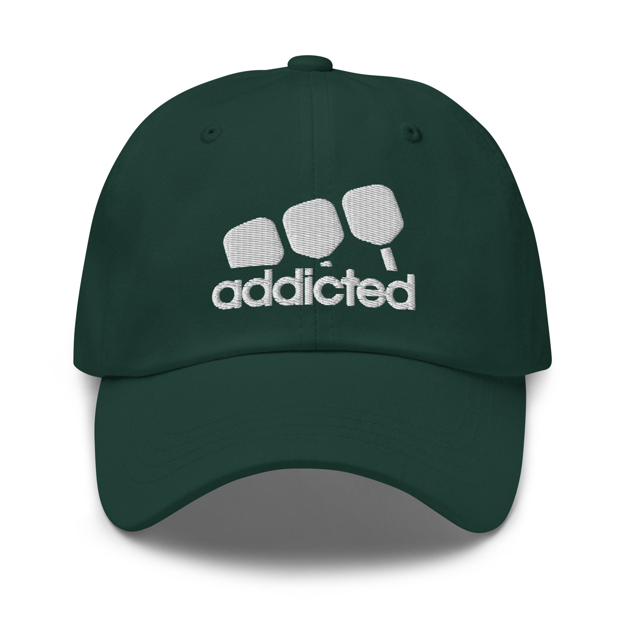 Addicted Pickleball Hat Pickle Ball Lover Addict Logo Baseball Hat Dad ...
