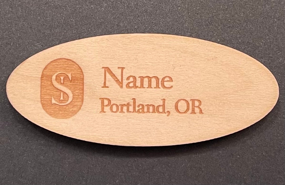 Custom Wood Name Badge (for SI Only) - Etsy