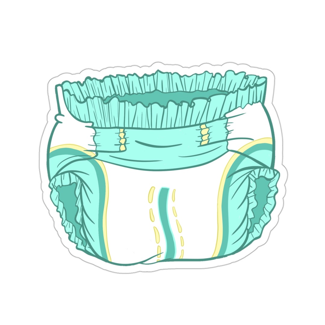 Cyan Diaper Sticker - Etsy