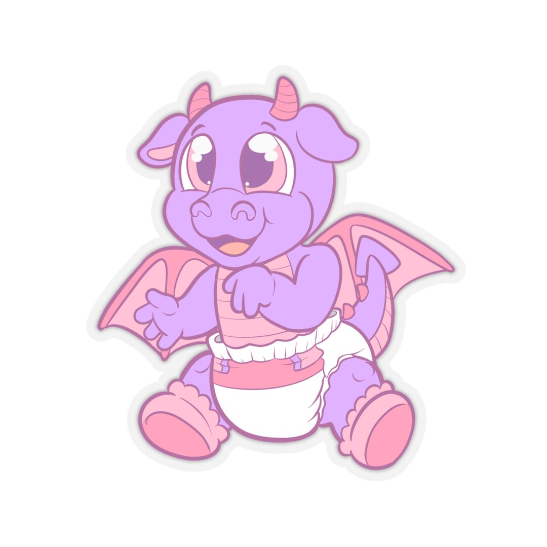 ABDL Babyfur Lil Purple Dragon Sticker - Etsy