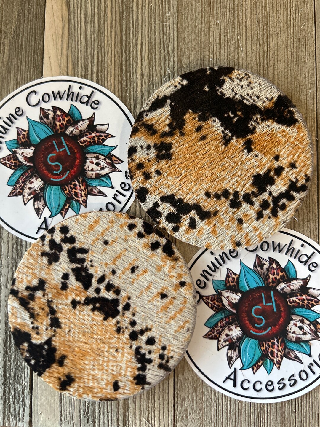 Genuine Hair on Hide Car Coasters - Etsy