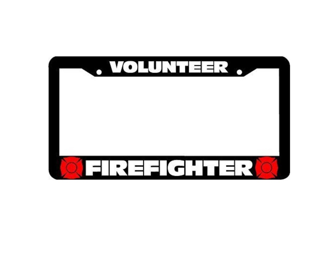 Volunteer Firefighter License Plate Frame - Etsy
