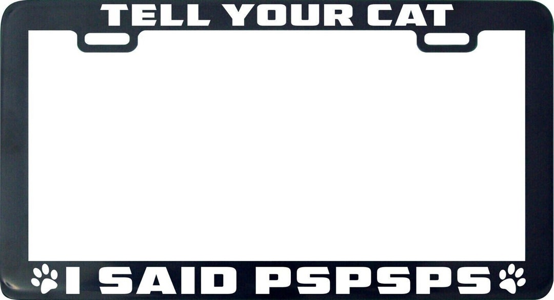 Cat Funny License Plate Frame - Etsy