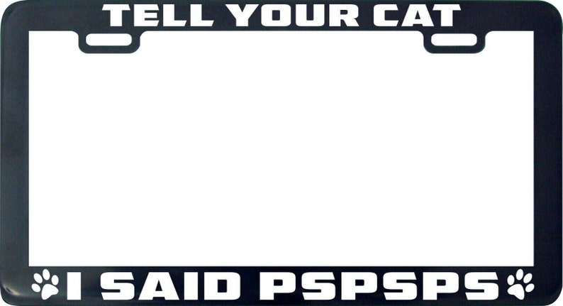 Cat Funny License Plate Frame - Etsy