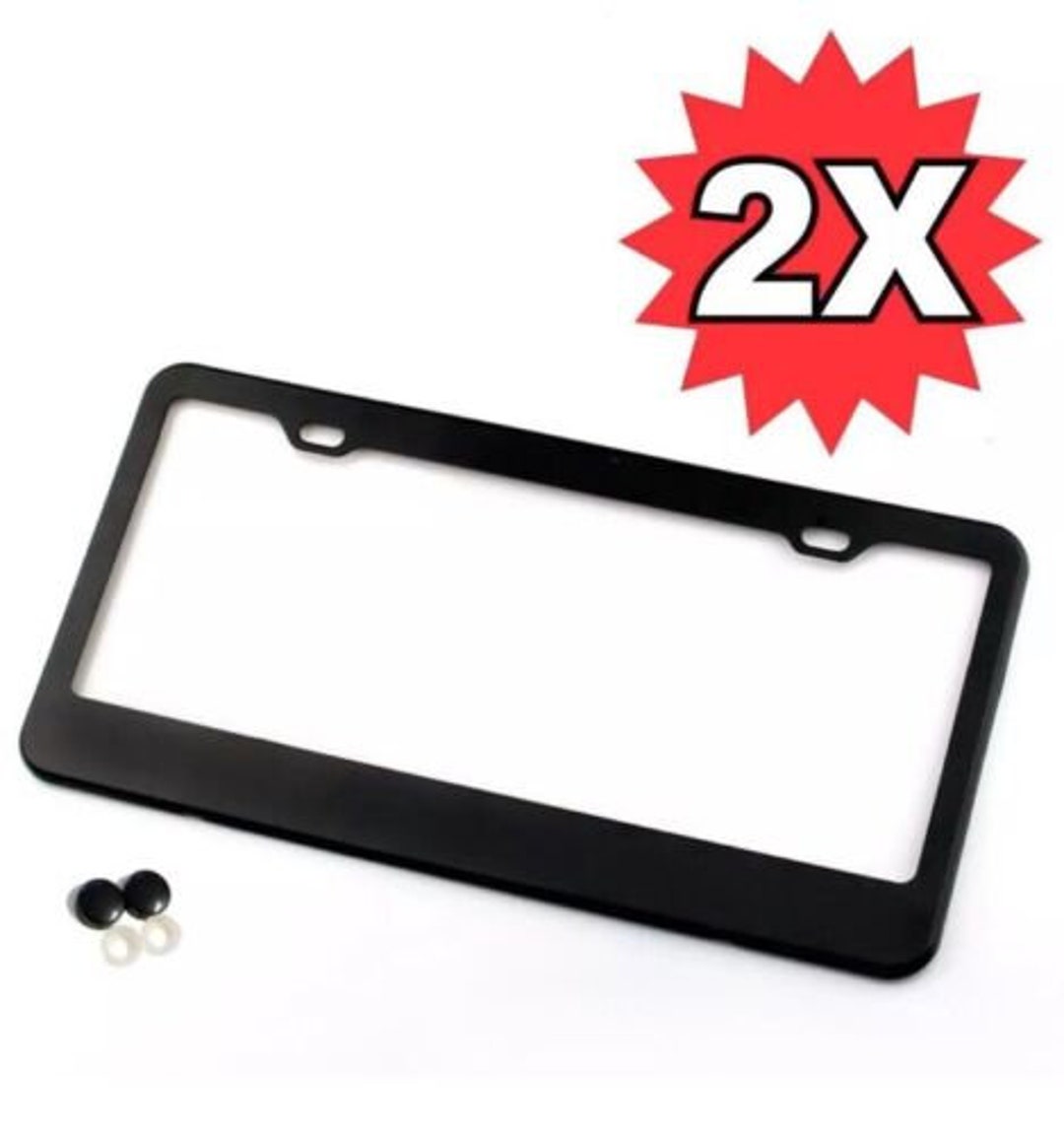 Blank Black Metal License Plate Frame (2pcs) - Etsy