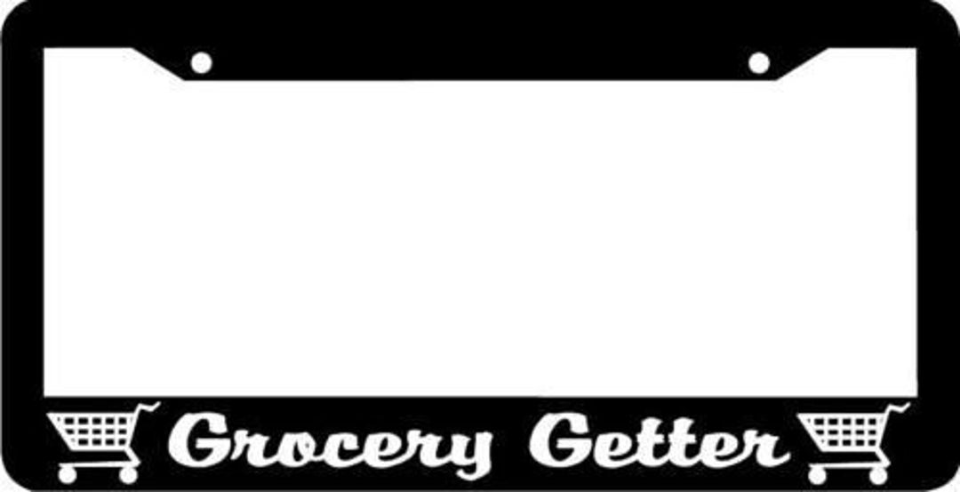 Grocery Getter Black License Plate Frame - Etsy