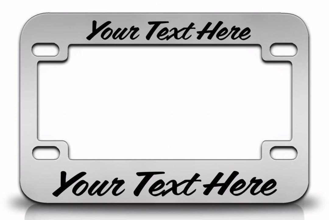 Custom Chrome Metal Motorcycle License Plate Frame - Etsy