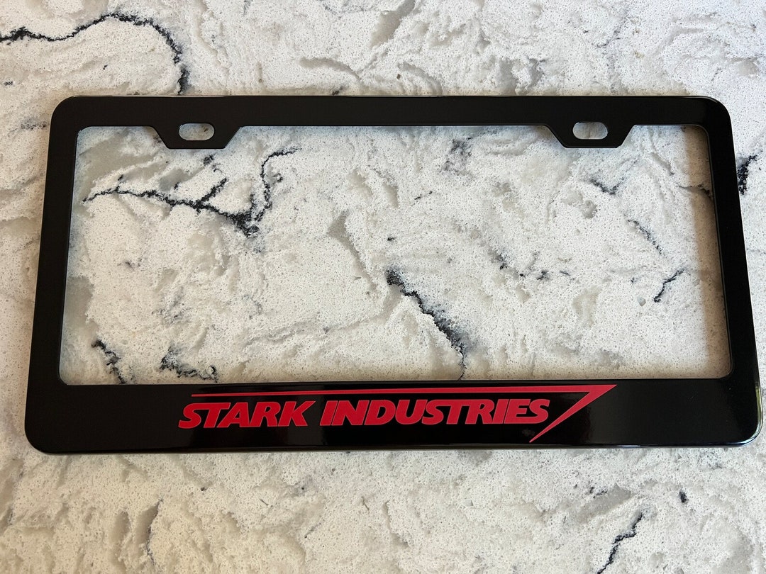 Stark Industries Black License Plate Frame - Etsy