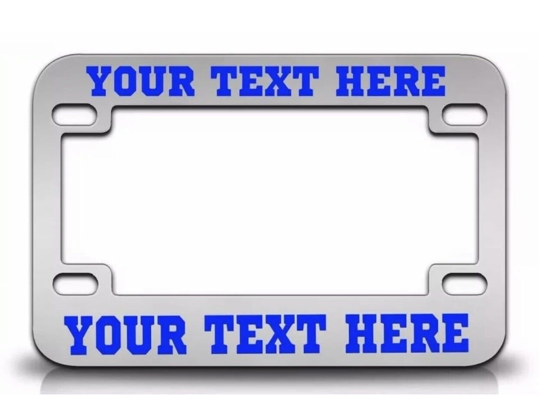 Custom Chrome Metal Motorcycle License Plate Frame - Etsy