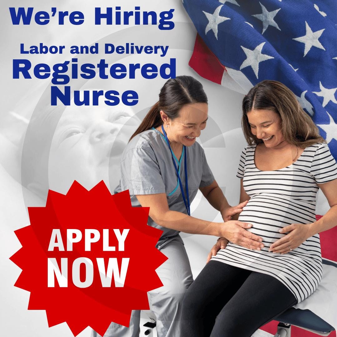 50 USA Labor Delivery Nurse Recruitment Templates Bundle Social Media ...