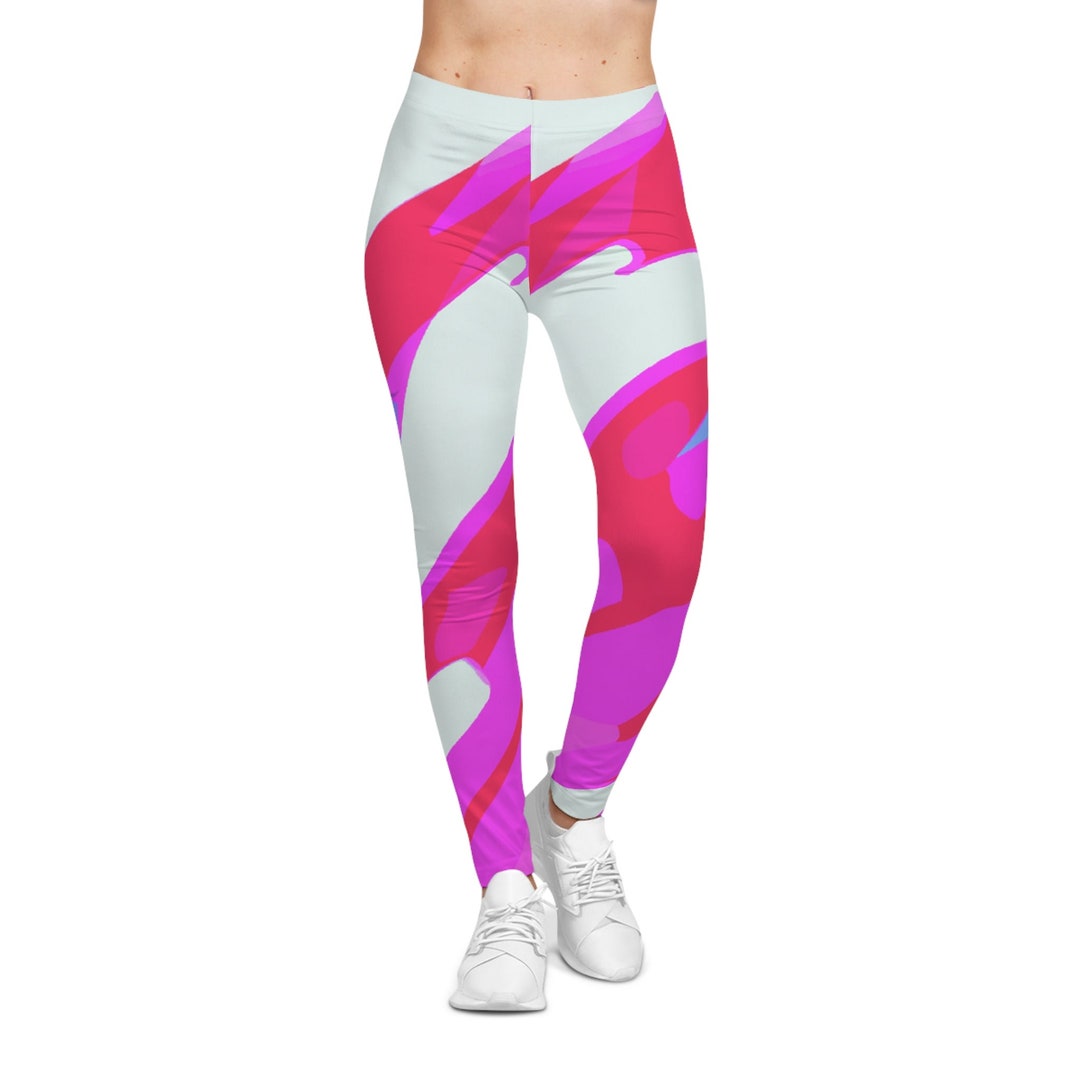 80's Workout Splash AI Art Women's Casual Leggings - Etsy