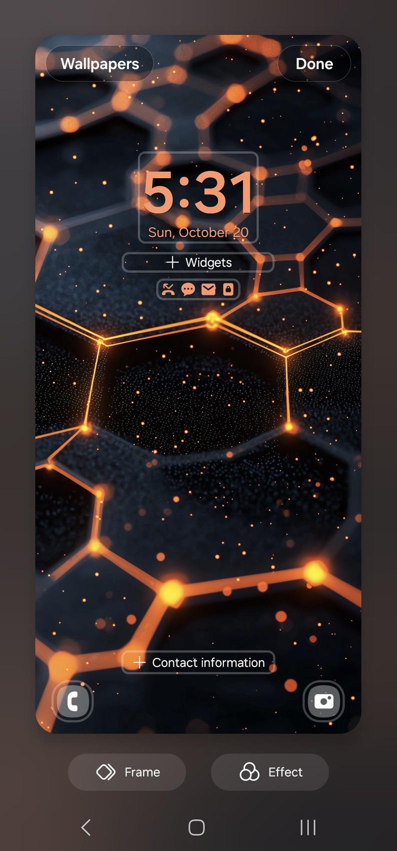 Wallpapers Glowing Hexagon Phone Wallpaper – OLED Power-saving Design for Your Modern Phone. 4 ...