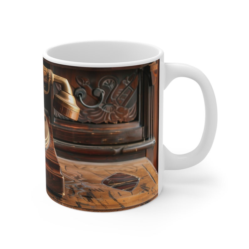 Vintage Charm: Antique Rotary Telephone Mug Perfect for Home Decor ...