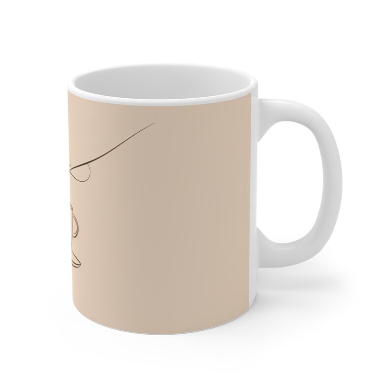 Chic Minimalism: Elegant Line Art Coffee Mug Modern, Minimalist Design ...