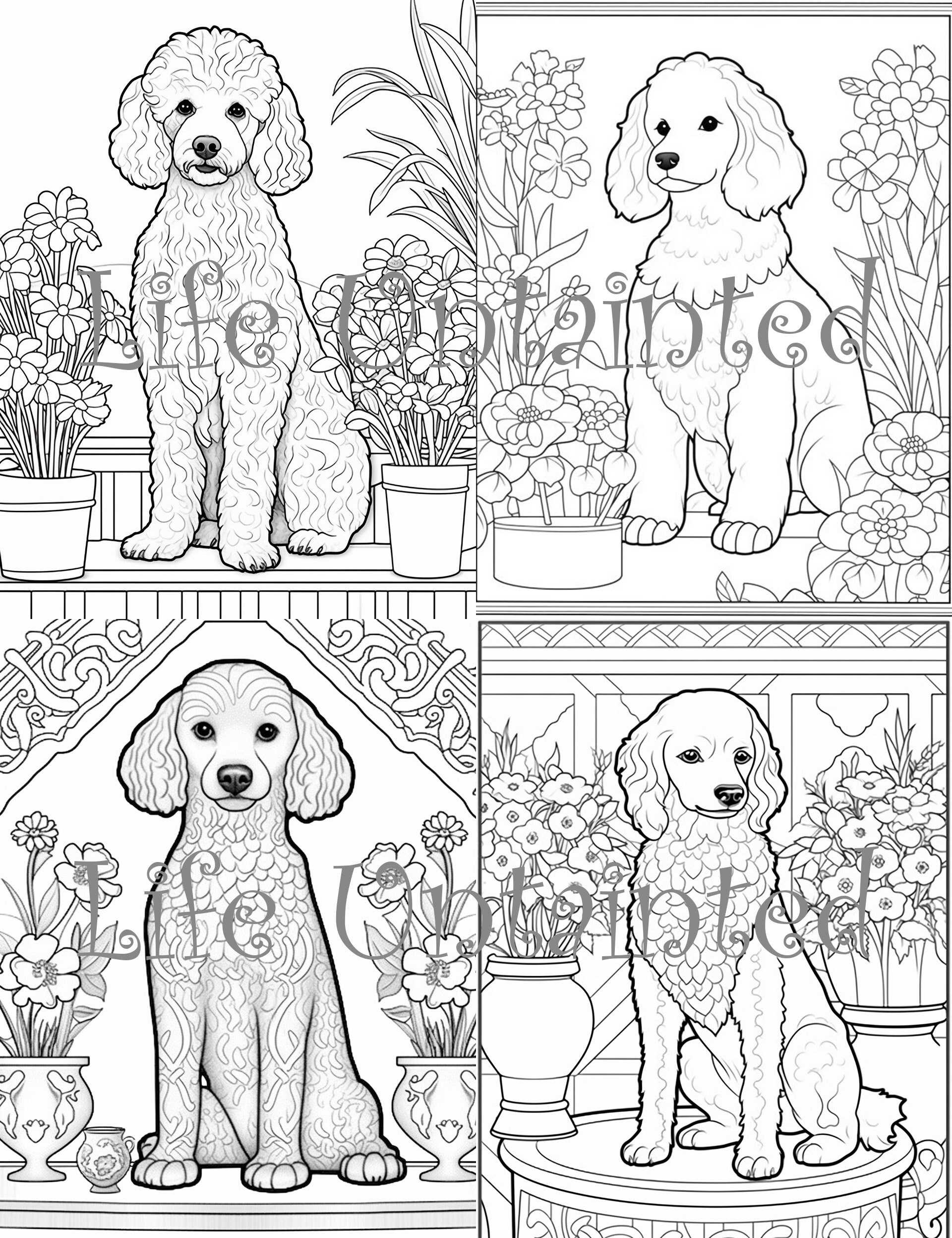 Adorable Dog Mini Coloring Pages Pack Instant Digital Download Fun for ...
