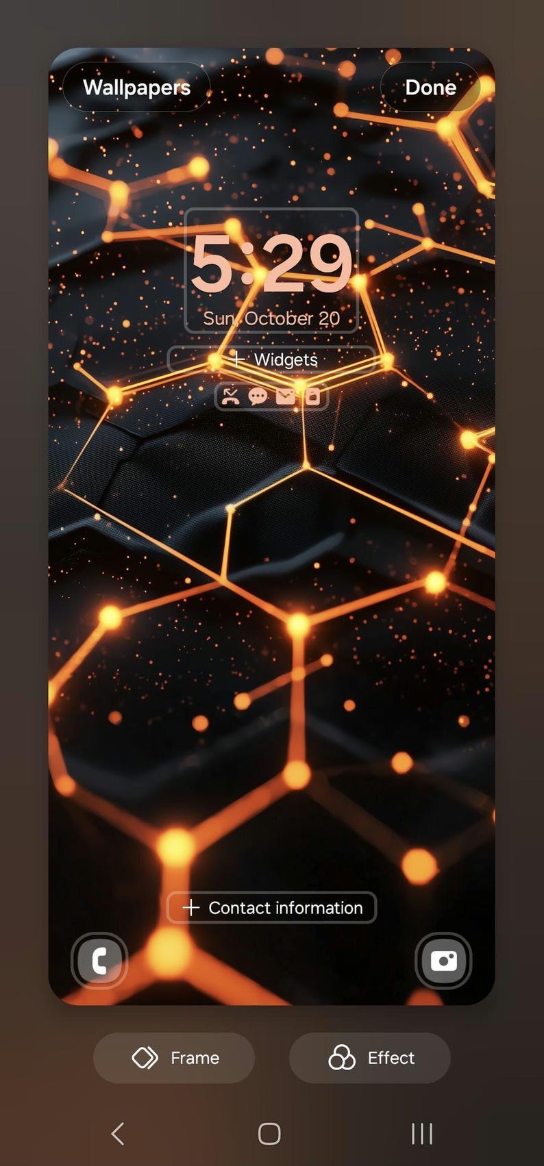 Wallpapers Glowing Hexagon Phone Wallpaper – OLED Power-saving Design ...