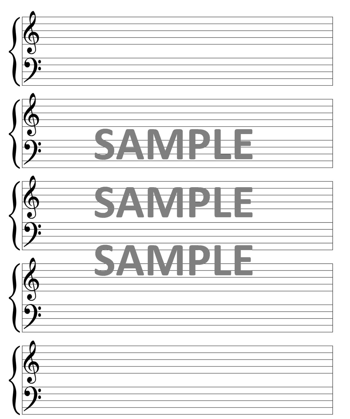 Sheet Music Lined Template - Etsy