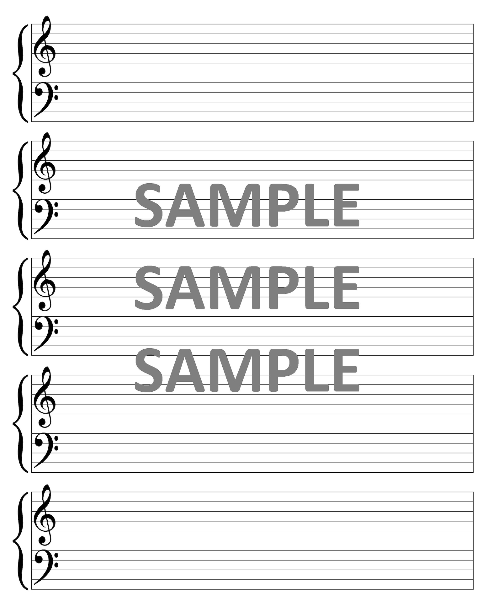 Sheet Music Lined Template - Etsy