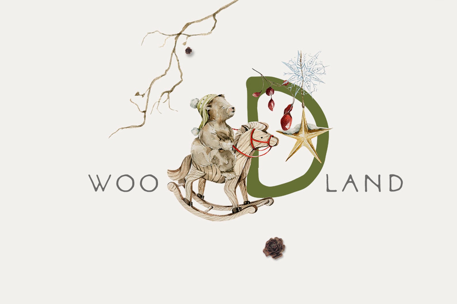 Woodland Alphabet Clipart Baby Animals Letters Numbers Watercolor ...