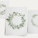 Watercolor Greenery Wreath, Floral Clipart, Green Leaves Frame ...