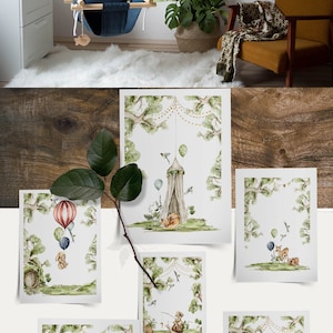 Little Woodland Clipart Cute Baby Animals Watercolor Animal Forest ...