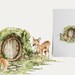 Woodland Clipart Baby Girl Clipart Watercolor Forest Animals ...