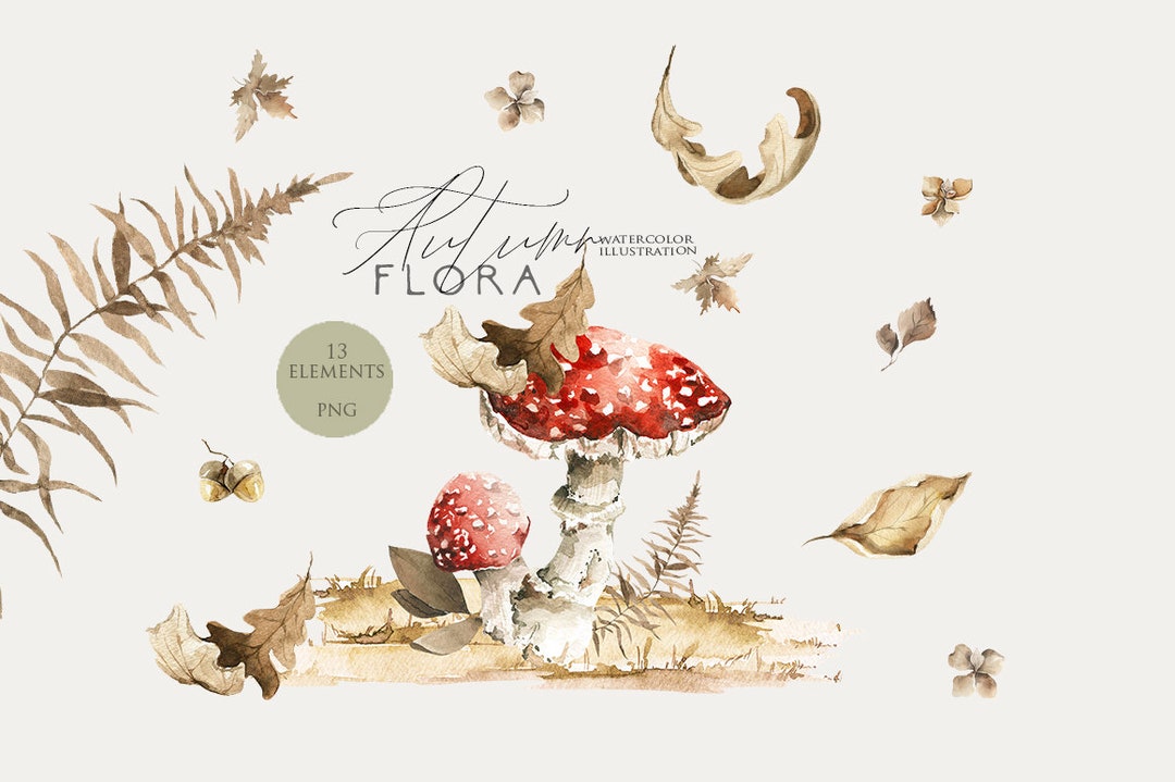 Autumn Forest Clipart Watercolor Woodland Clip Art Watercolour ...