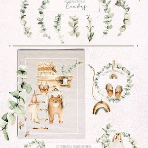 Boho Baby Decor Baby Girl Clipart Watercolor Nursery Decor Boho Baby ...