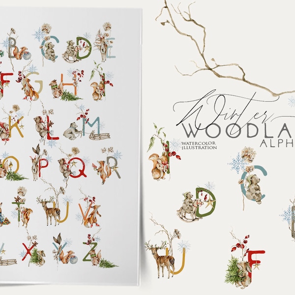 Woodland Alphabet - Etsy