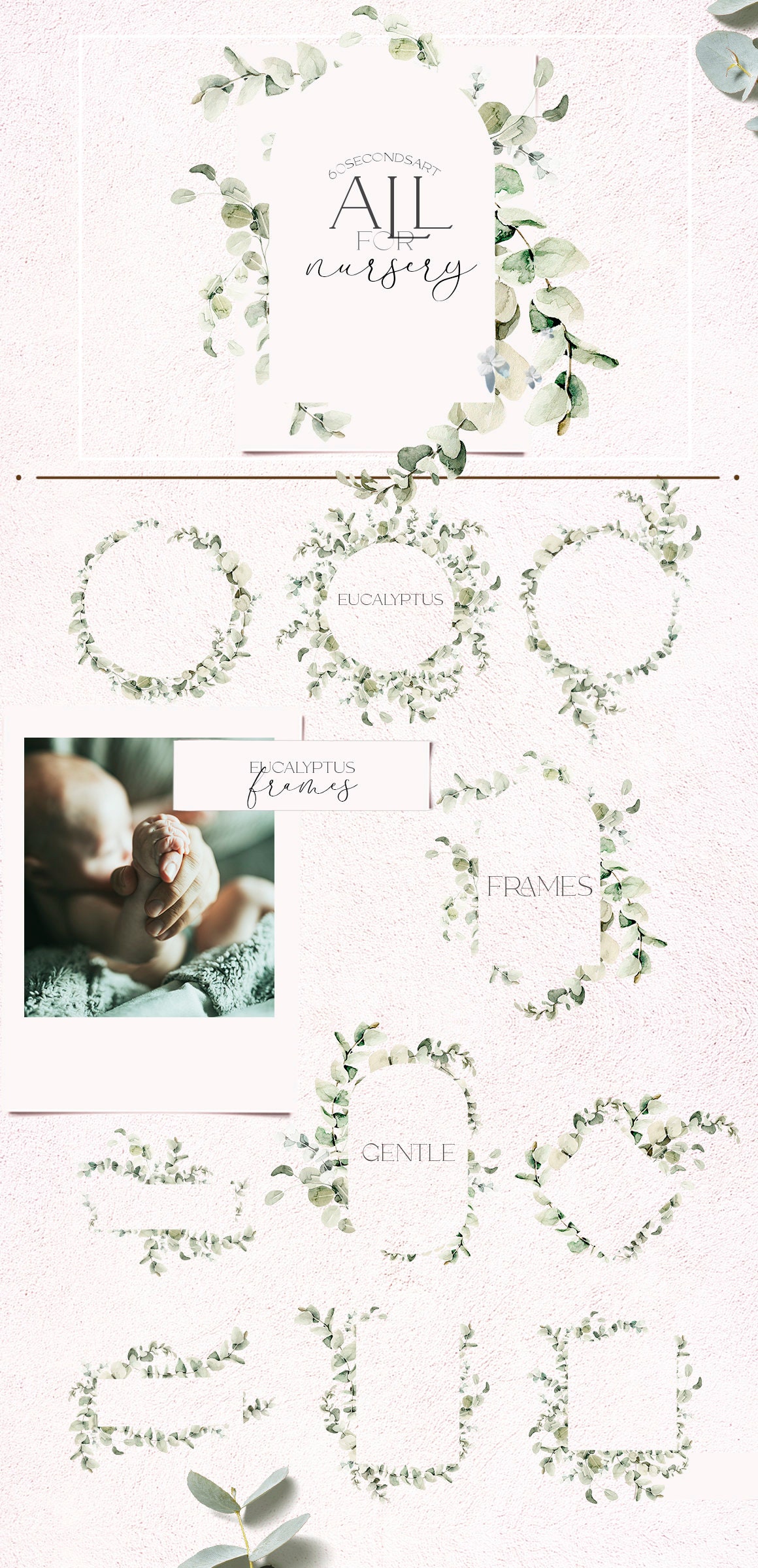 Boho Baby Decor Baby Girl Clipart Watercolor Nursery Decor Boho Baby ...