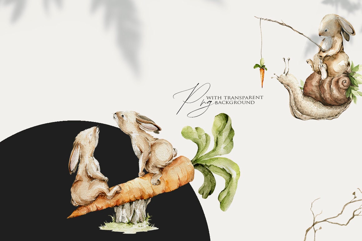 Woodland Animals Clipart Cute Baby Animal Woodland Baby Shower Nursery ...