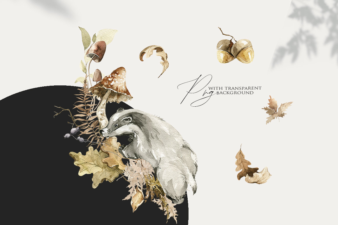 Woodland Animals Clipart Fall Forest Watercolour Woodland Watercolor ...