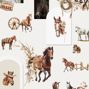 Wild West Clipart Watercolor Western Country Style Western Wedding ...