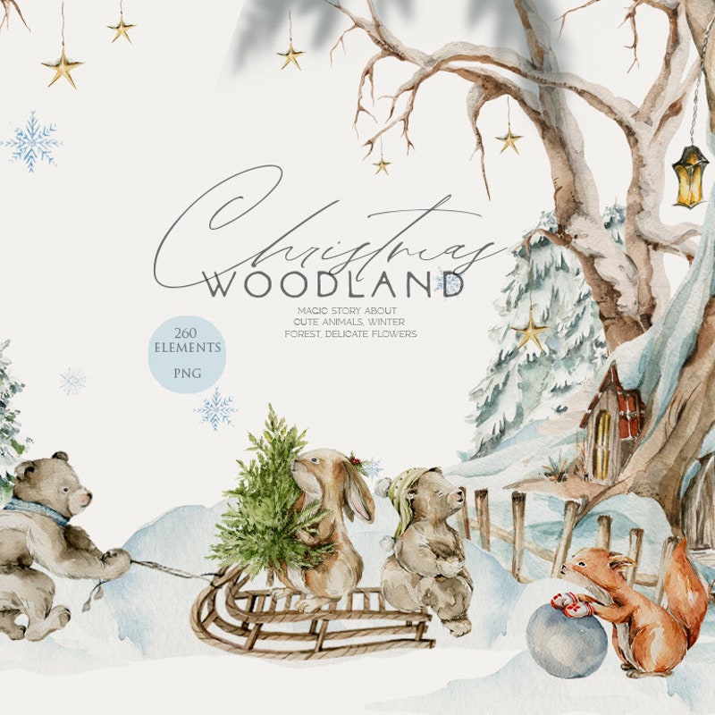 Woodland Clip Art - Etsy