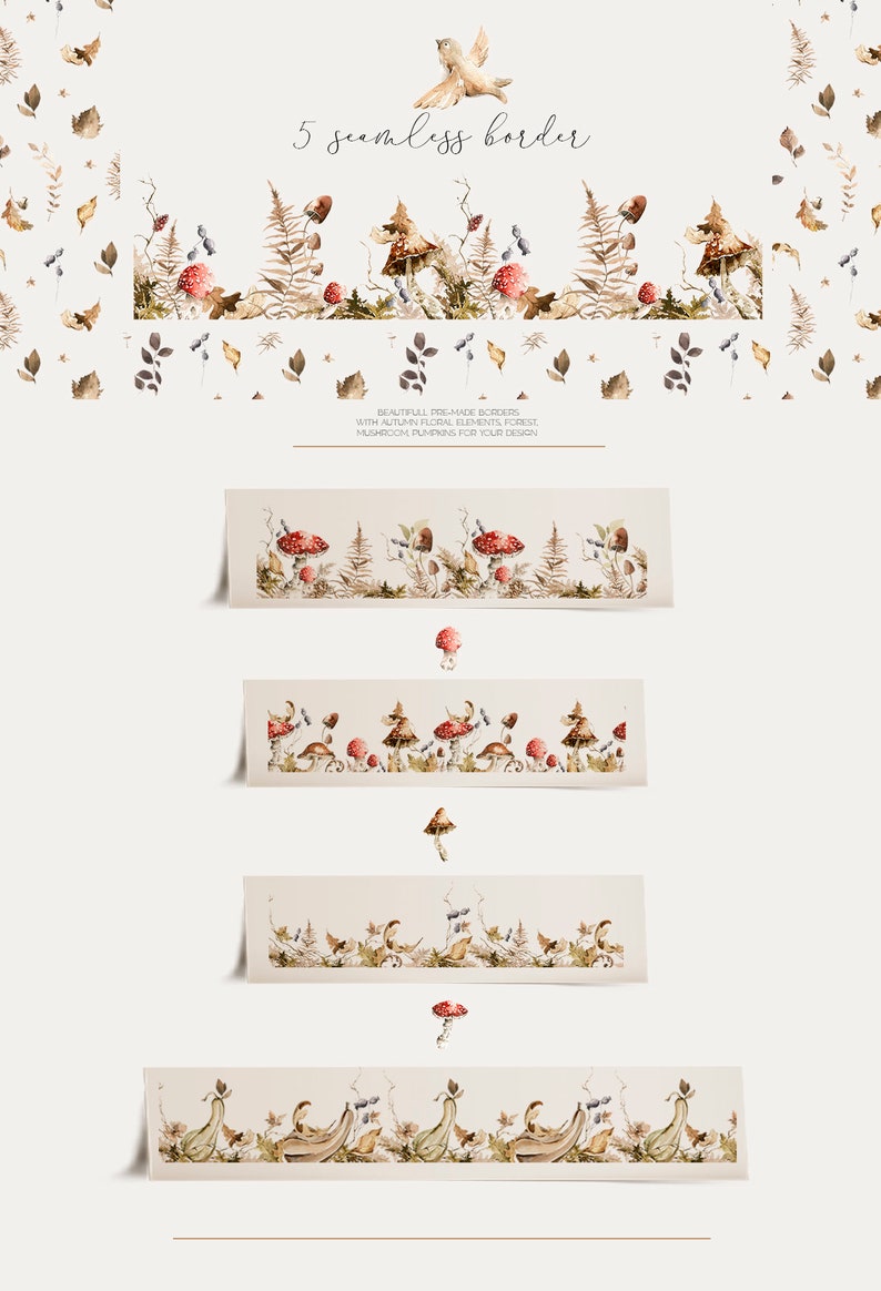 Woodland Autumn Clipart Fall Forest Cute Baby Animals Bear Bunny Fox ...