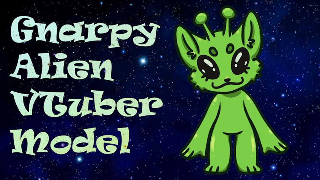 Gnarp Alien Cat Vtuber Model V2 - Premade - Vtube Studio - Furry ...