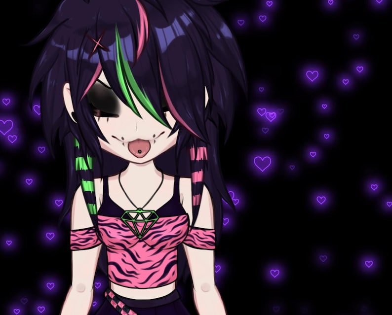Vtuber Model Premade / Adopt - Scene / Emo / Scenecore / Y2K / Female ...