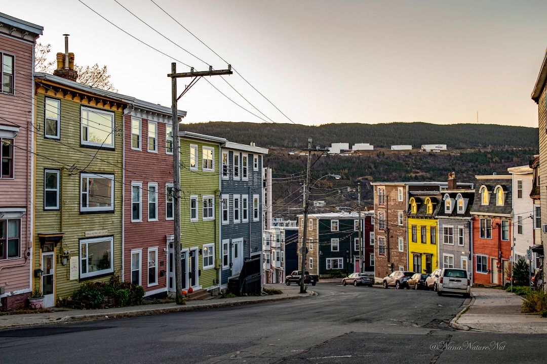 Newfoundland Wall Art Print, Jelly Bean Row Art, Downtown St. John's ...