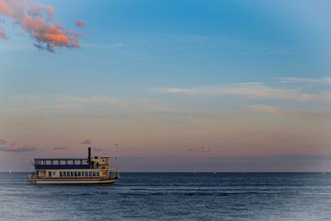 Dreamy Harbour Cruise, Wall Decor, Ontario Place Sunset Riverboat ...