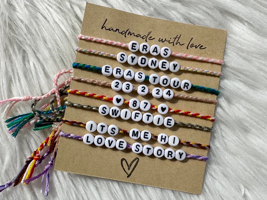 Eras Tour Friendship Bracelet / 87 Swiftie Bracelet / Custom Eras ...