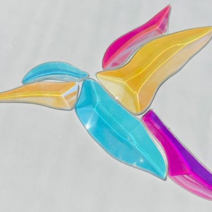 Dichroic Hummingbird Bevel Kit , Rainbow , Stained Glass Clusters - Etsy