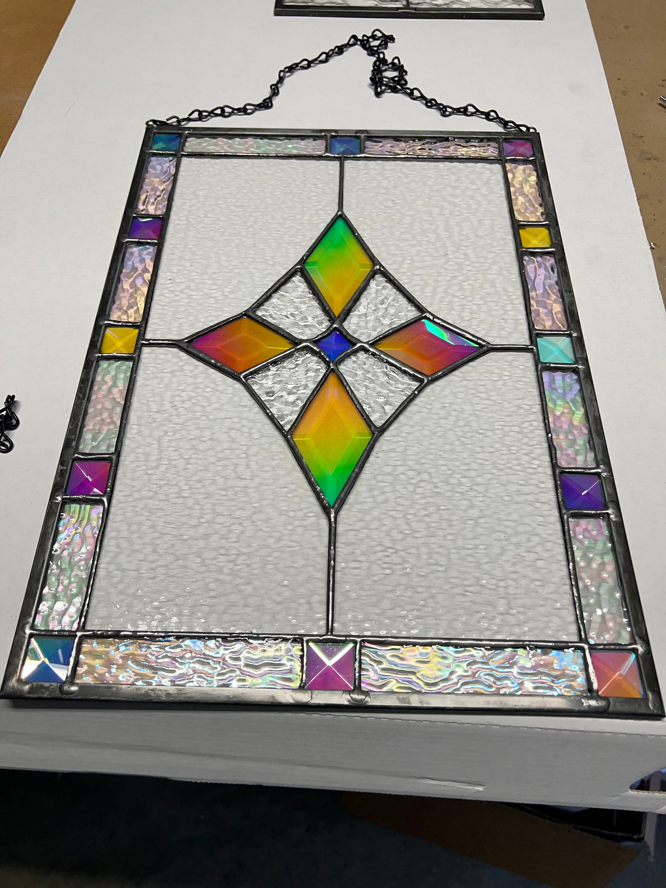Dichroic Bevel Stained Glass Window Wall Rainbow Hanging - Etsy