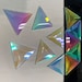 3 Dichroic Triangle Bevel Rainbow Faceted Stained Glass Jewel - Etsy