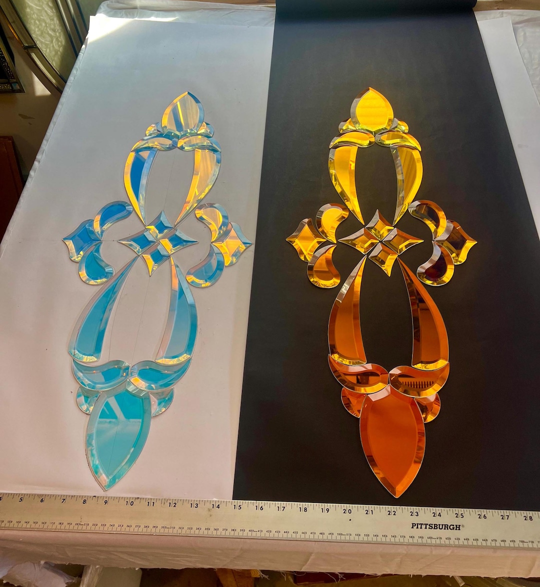 Dichroic Bevel Cluster, Stained Glass - Etsy