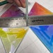 3 Dichroic Triangle Bevel Rainbow Faceted Stained Glass Jewel - Etsy