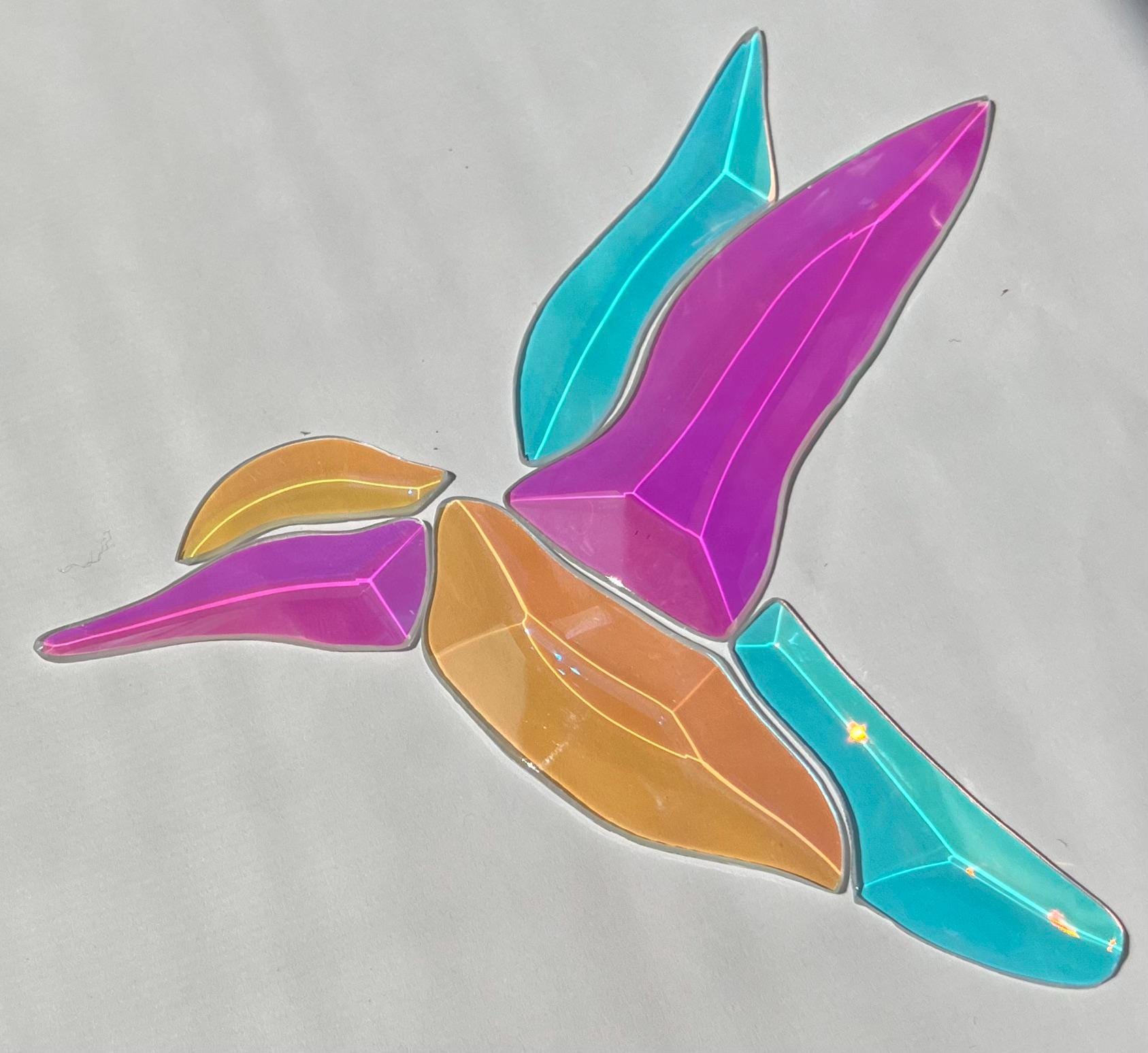 Dichroic Hummingbird Bevel Kit , Rainbow , Stained Glass Clusters - Etsy